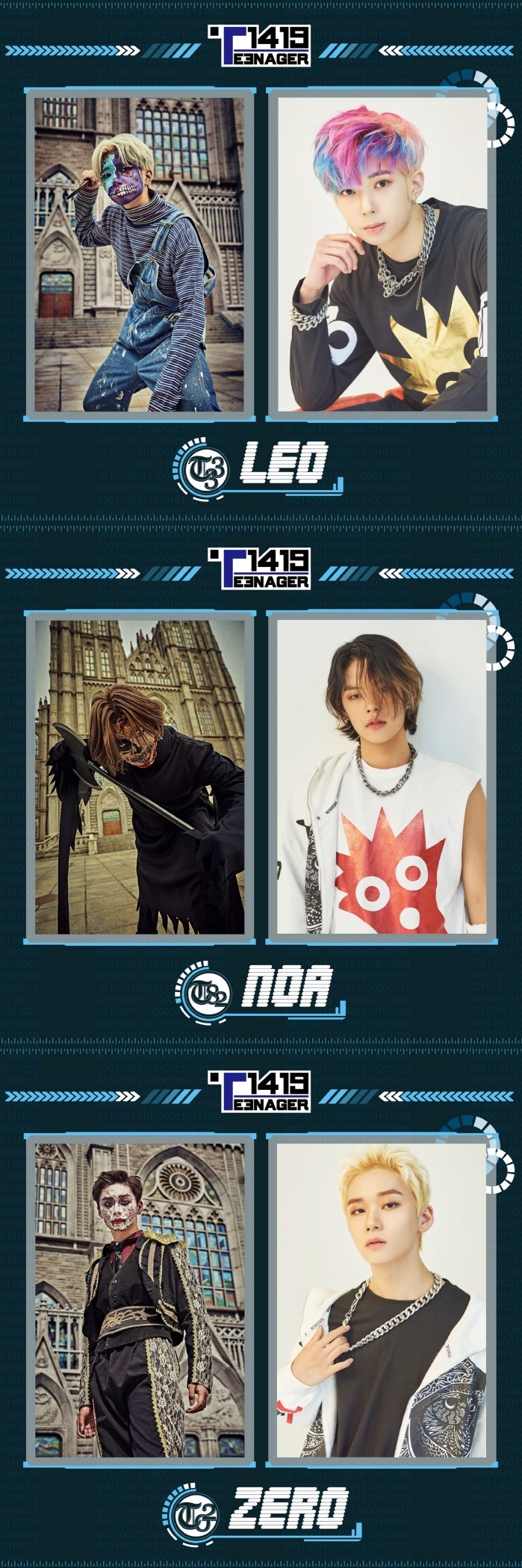 'MLD신예' T1419, 레오-노아-제로 프로필 공개 - RPM9